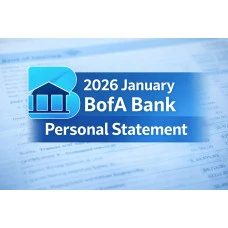 Download Now! 2026 January BOfA Bank Statement (Personal Statement)